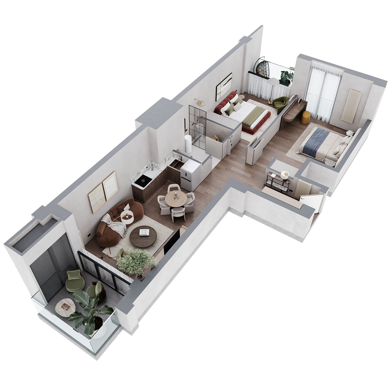 ბინა N12 (78.2 მ²) - სართული 3 - ბლოკი B4 – თბილისის აკრები