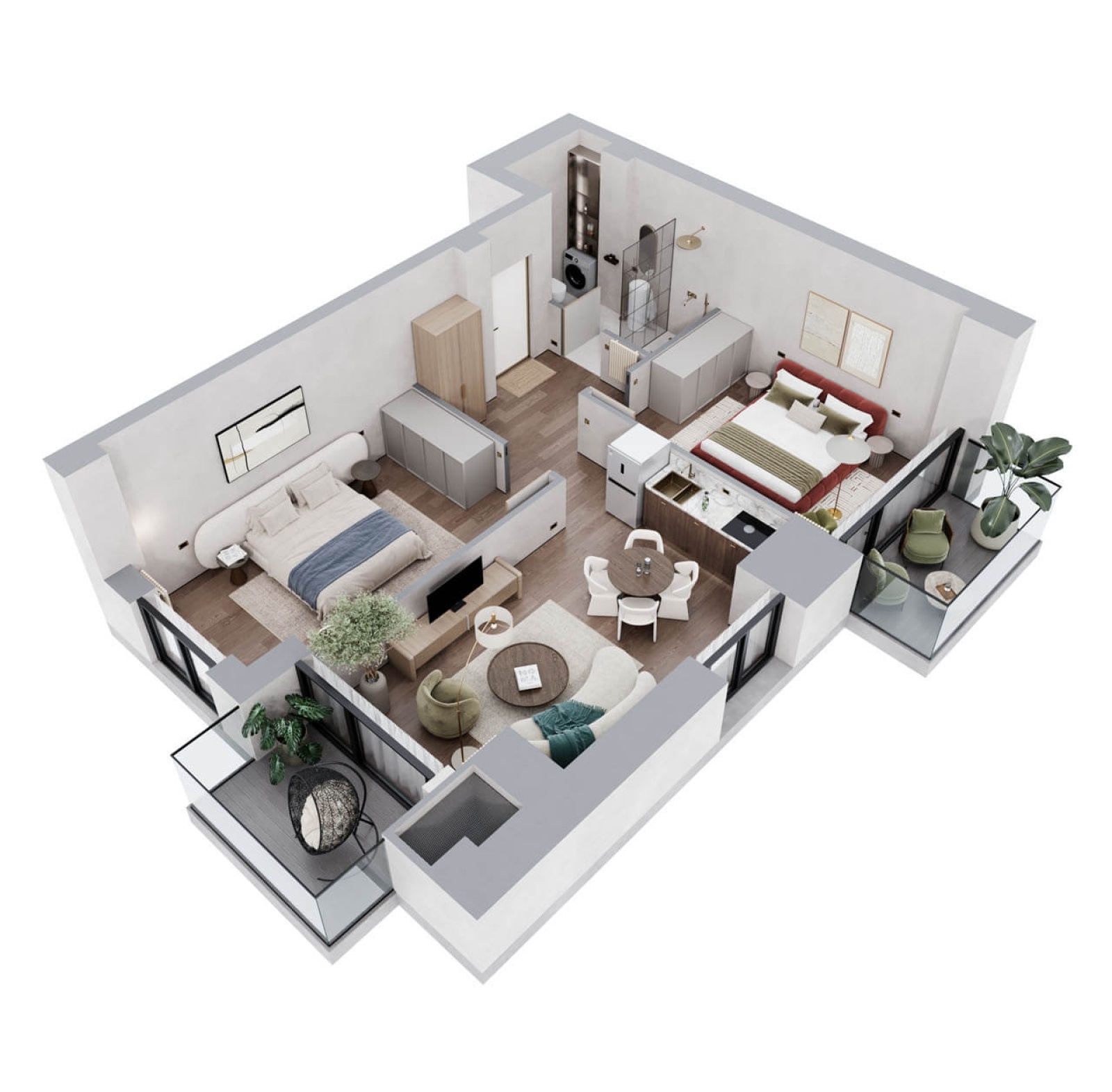 Apartment N52 (75.7 m²) - Floor 4 - Block B5 – Tbilisi Acres